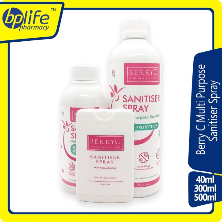 Berry C Multi Purpose Sanitiser Spray-40ml /300ml /500ml | Lazada