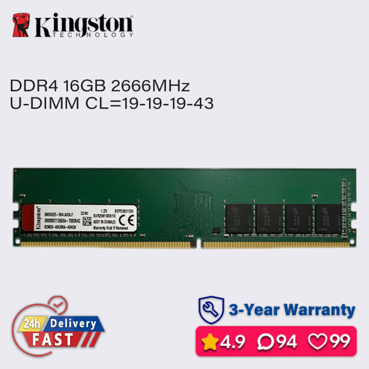 Kingston 8gb 16gb 4gb 2666mhz ddr4 memory Desktop ram udimm pc4 21333u 1.2v pc dimm | Lazada PH