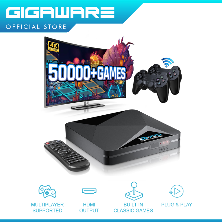 Gigaware X2 Pro Super Console Retro Gaming Console with 2 Controllers ...