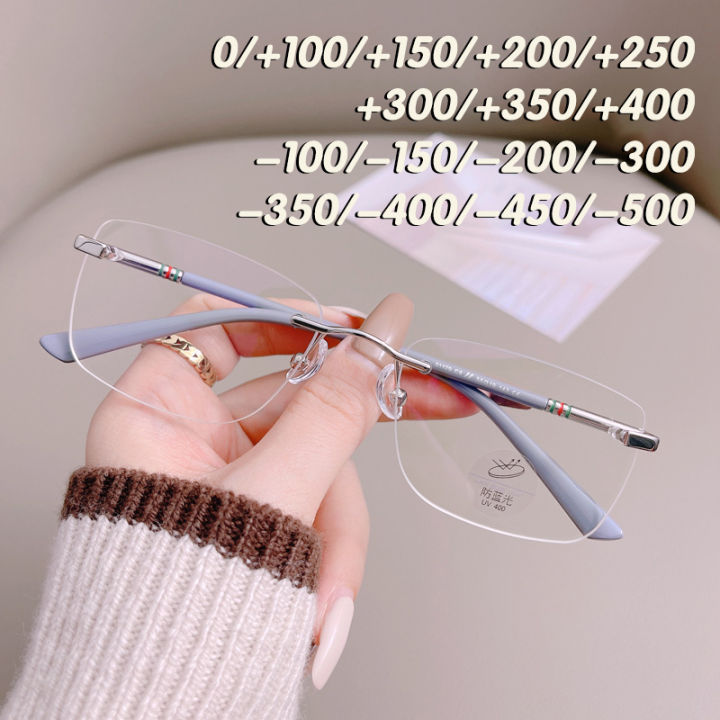 500 to -100】,【+100 to +400 】Rimless Reading Glasses / Nearsighted ...