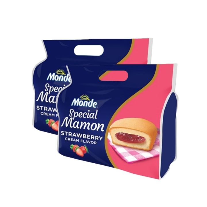 Monde Special Mamon with Strawberry Cream Filling 48g x 4 - Pack of 2 ...