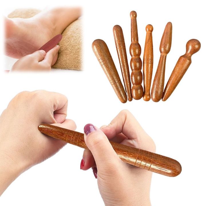 BOOCEAN Mini Acupoint Massage Stick Wooden Round Head Beauty Auxiliary ...