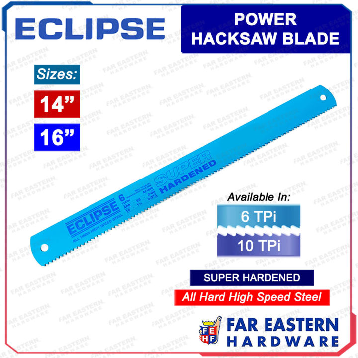 ECLIPSE Power Hacksaw Blade 14" / 16" All Hard High Speed Steel Super ...