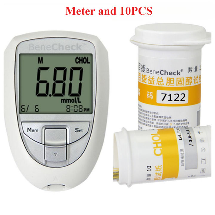 Benecheck Cholesterol Meter Household Glucometer Kit Diabetes Gout ...