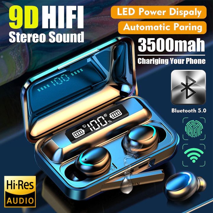 Smart TWS Wireless Earphone Bluetooth 5.0 Earbud Touch In-ear 9D Stereo ...