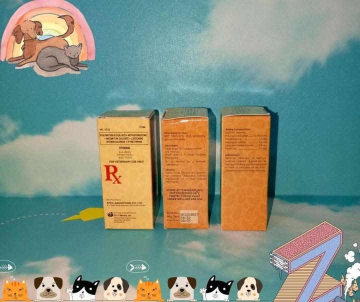 Otiderm Antibacterial and Insecticidal Ear Drops for Dogs and Cats ...
