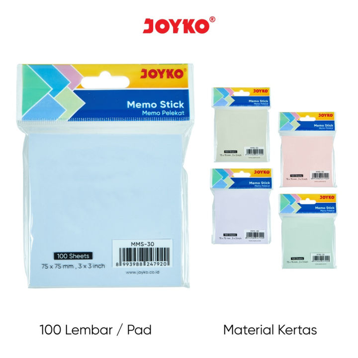 Memo Sticky Note joyko Warna Pastel MMS-30 Morandi Color Sticky Notes ... Memo Sticky Note joyko Warna Pastel MMS-30 Morandi Color Sticky Notes ...