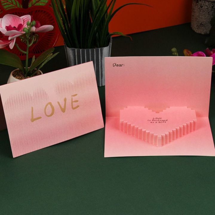 GJ56 Giấy điêu khắc Thiệp Pop Up Valentine Ba chiều Sáng Tạo Thiệp chúc ...