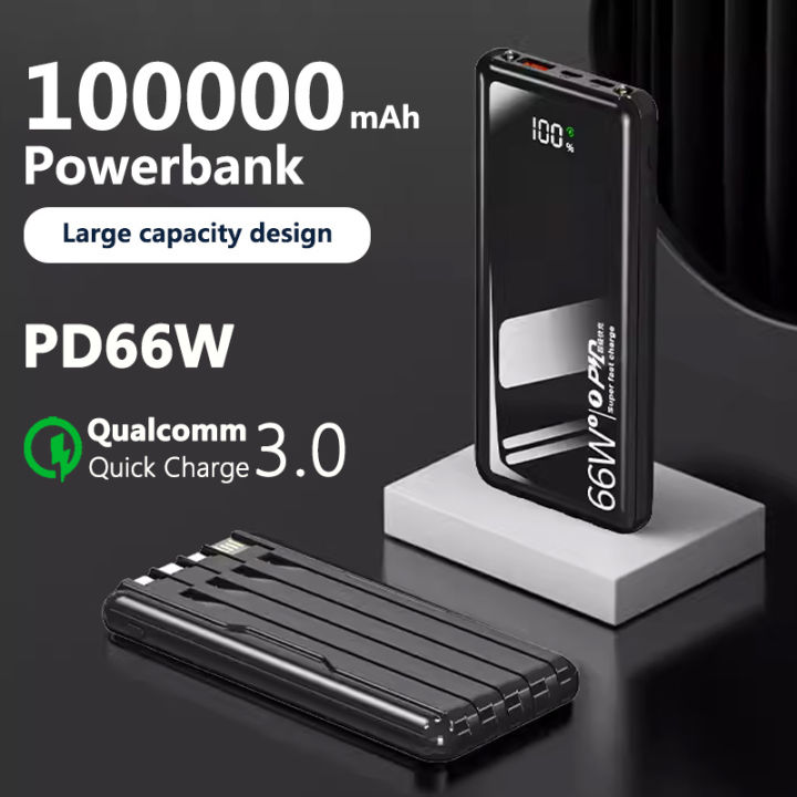 Power Bank 100000mah Original 66W Super Fast Charging 20000-50000mah ...