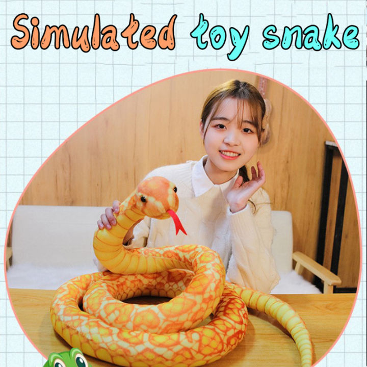 1.6m/2m Long Funny Plush Toys Snake Plush Doll Pillow Toy Soft Snake Spoof Scary Props Horror ...