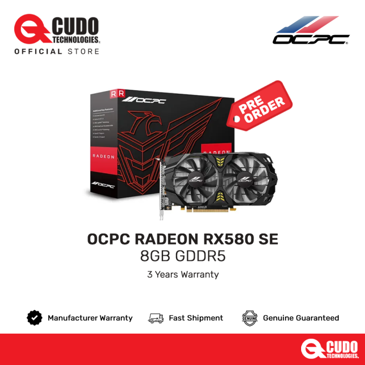 OCPC AMD Radeon RX 580 8GB SE GDDR5 Graphics Card ( OCVARX580G8SE ...