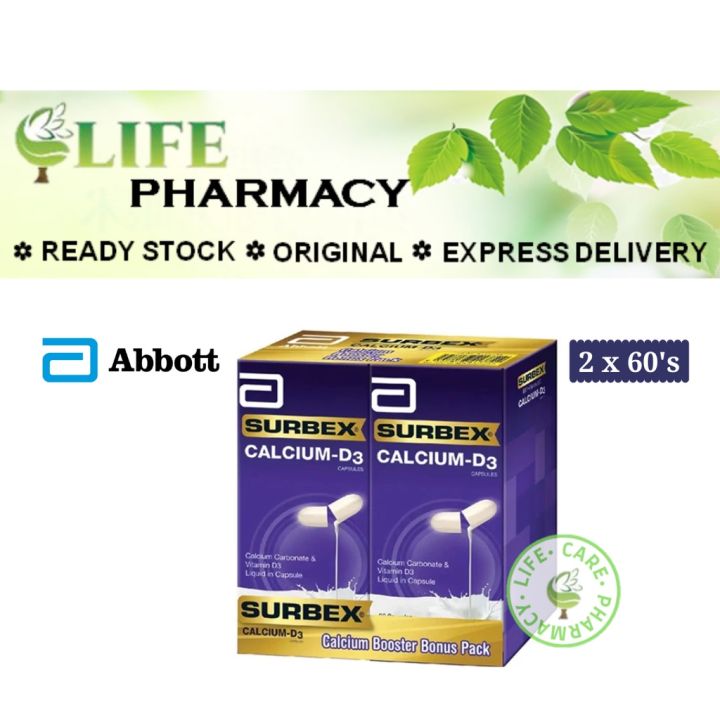 Abbott Surbex Calcium D3 (60's / 2 x 60's) (Expiry 2024) | Lazada