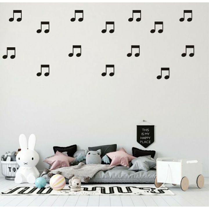 sticker Dinding lucu.Motif Segitiga Hitam Putih / Wallpaper Stiker ...