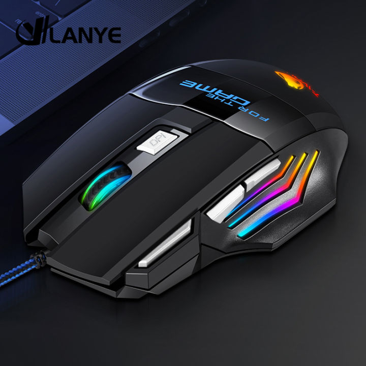 LANYE T-wolf M1 Wired Backlit Gaming Mouse Colorful Breathing Light ...
