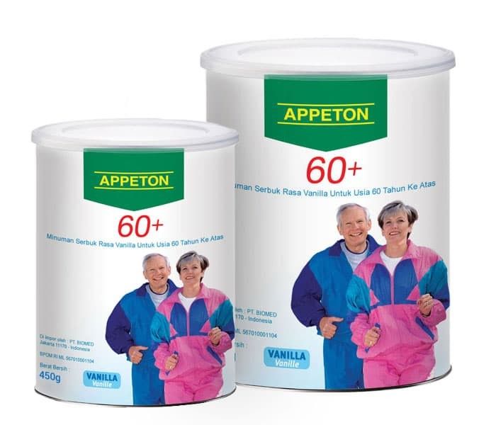 APPETON 60+ Susu Lansia Orang Tua Rasa Vanilla 450g dan 900g Surabaya | Lazada Indonesia