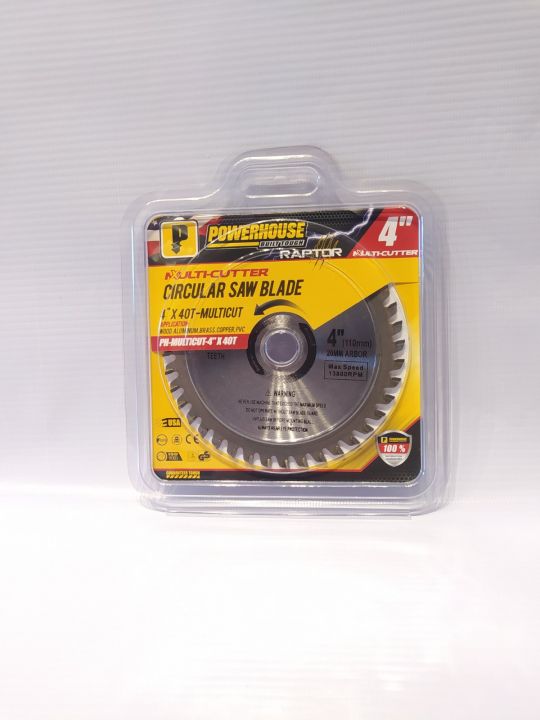 POWERHOUSE Raptor PH-MULTICUT-4" x 40T Circular Saw Blade 4" for Wood ...