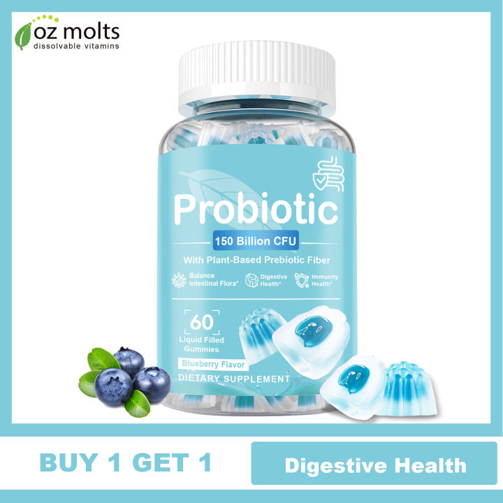 Ozmolts Probiotics Gummies Support Gut Digestive Health Food Supplement ...