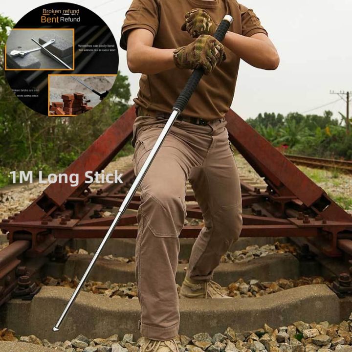 telescopic defense stick 50cm/52cm/65cm/1M/102cm night stick long metal ...