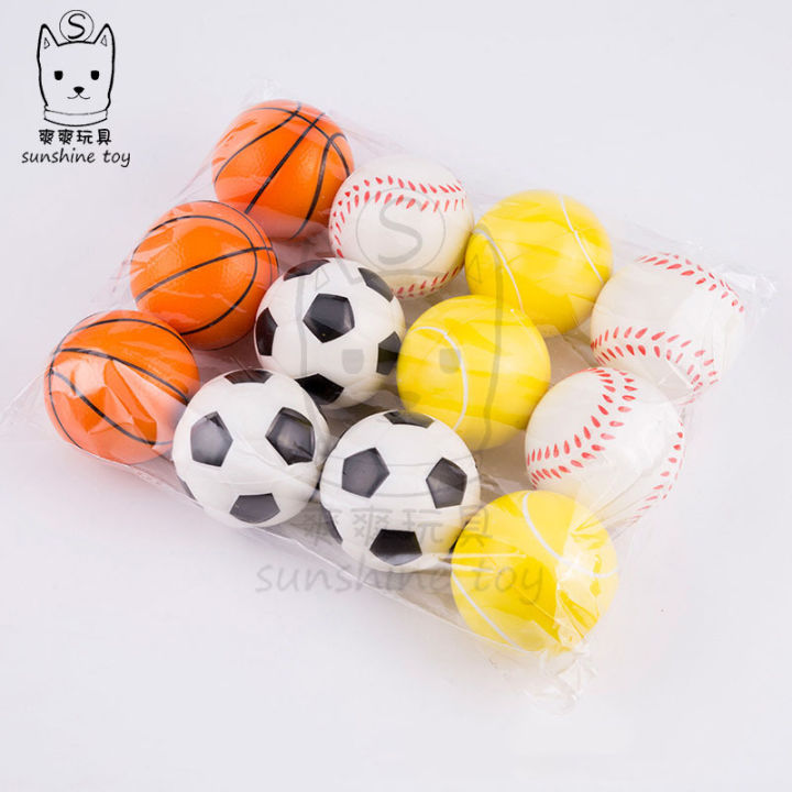 luojianhua Decompression 63 Football Basketball Bubble Sponge Children ...
