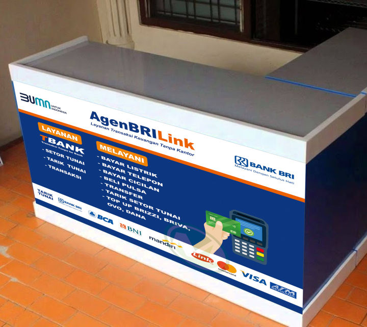 Stiker vinyl Meja Kasir BRILINK | Lazada Indonesia