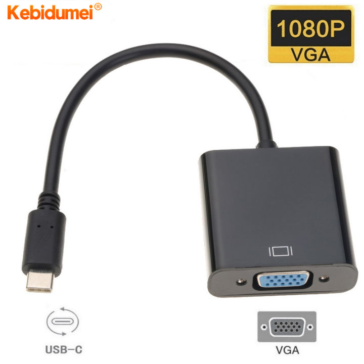 Kebidumei Cáp Chuyển Đổi Type C Sang VGA Cái Bộ Chuyển Đổi USB 3.1 Sang ...