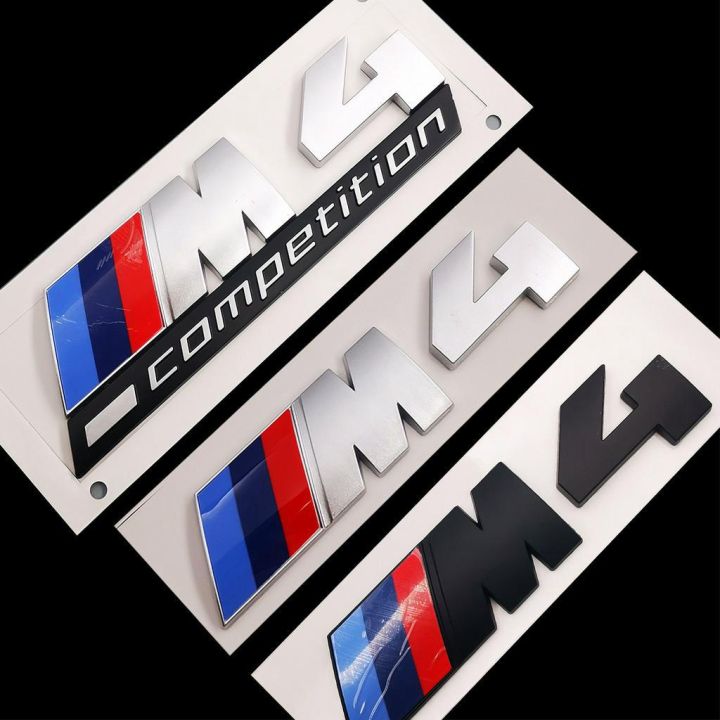 APP For BMW M4 Logo Auto Badge Emblem Trunk Emblem COMPETITION Bar ...