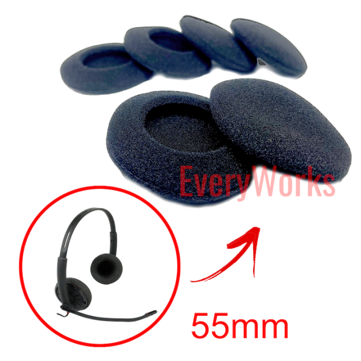 2.15IN 55MM Diameter Replacement Ear Foams for Plantronics Jabra ...