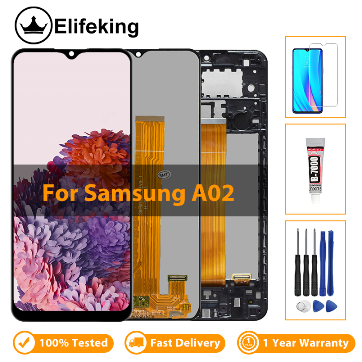 6.5 ''สำหรับ Samsung Galaxy A02 SM-A022 A022m LCD กรอบ Touch Screen ...