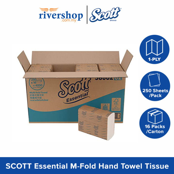 Scott® Essential Multi-Fold Hand Towel 38002 (1 CTN x 16pkts) Hand ...