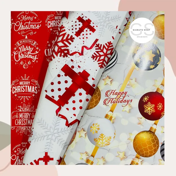 Christmas Wrapper Coated Paper Glossy High Quality Thick Paper 18.5x24 ...