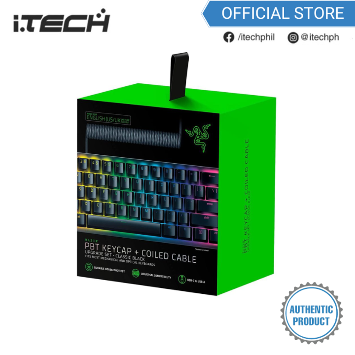 Razer PBT Keycaps + Coiled Cable Upgrade Set | Lazada PH