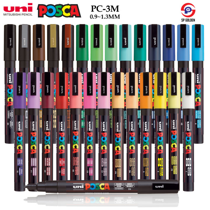 Uni Posca Fine Tip Water Based Paint Marker PC-3M Marker For All ...