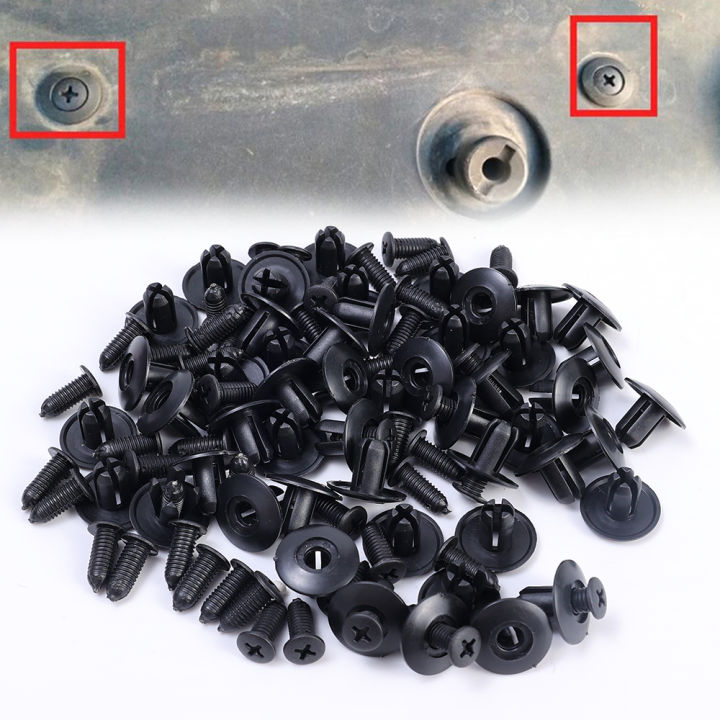 50Pcs Universal Car Bumper Fender Car Plastic Rivets 8mm Hole Plastic ...
