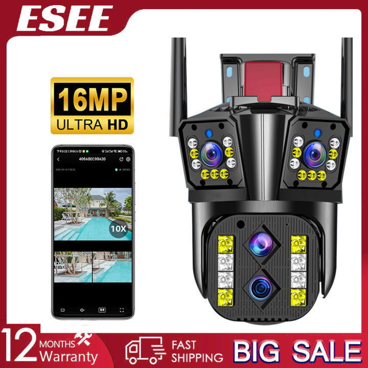 ESEE four lens 4K cctv wireless connection phone outdoor wifi camera ...