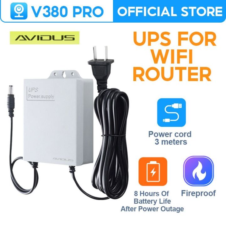 V380 PRO X AVIDUS 6000mAh UPS Power Supply For Wifi Router And Modem ...