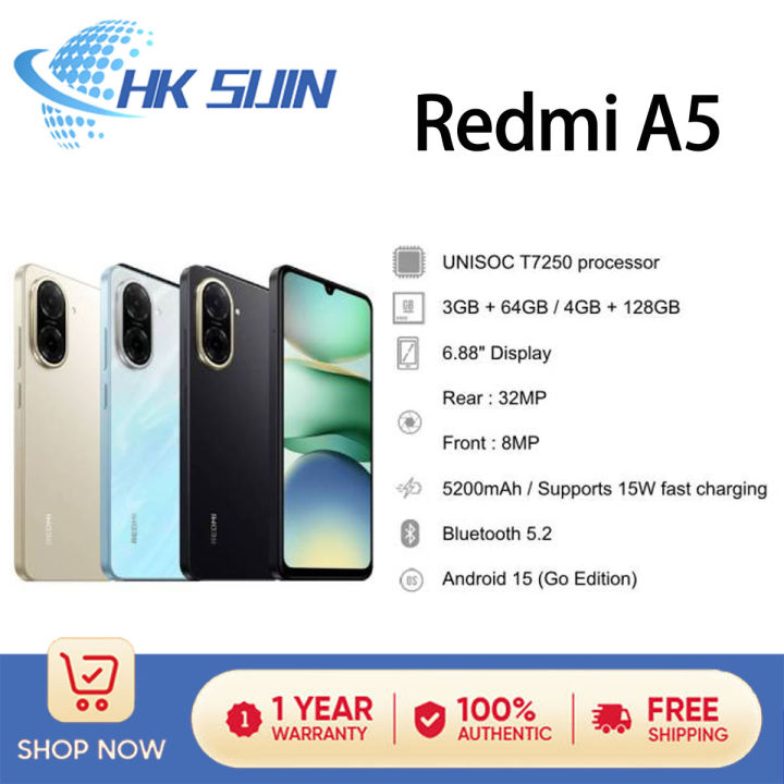 Xiaomi Redmi A5 Smartphone (4GB+ 128GB) 6.88" Display UNISOC T7250 CPU ...