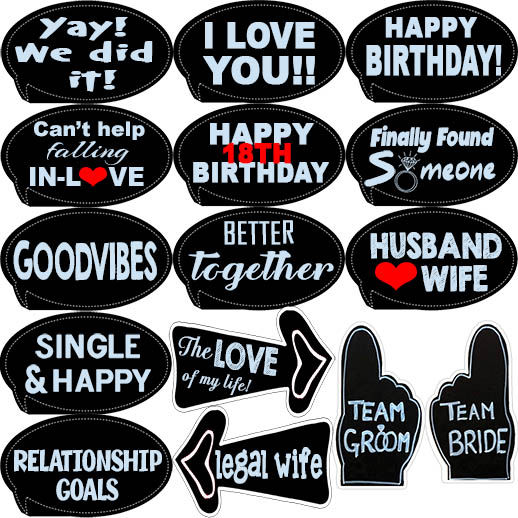 15 pcs photobooth props in 1.5mm sintraboard | Lazada PH