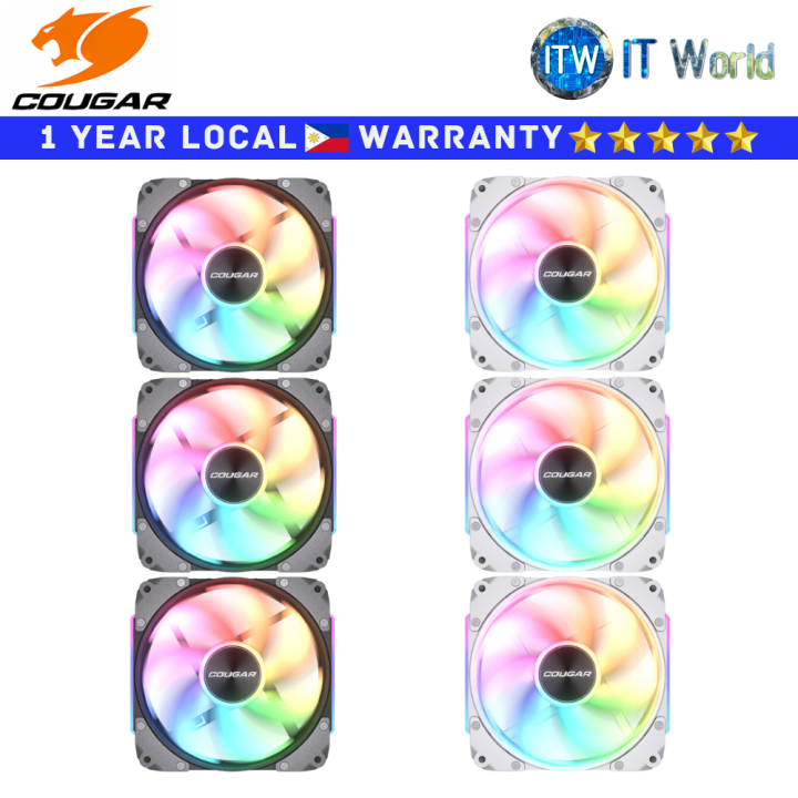Itw | Cougar PC Fan Apolar 120 ARGB 3 Fan Pack - Black/White | Lazada PH