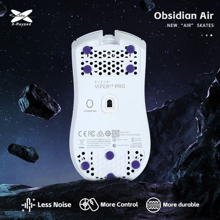 X-Raypad Mouse Skates – Universal Purple Dots xraypad Obsidian Air DIY ...