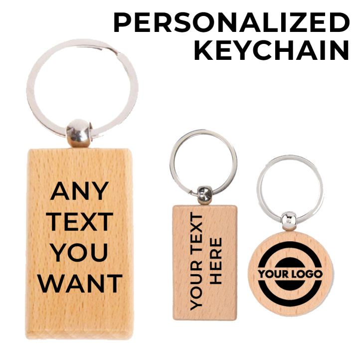 Personalized Wooden Keychain Laser Engraved | Lazada PH
