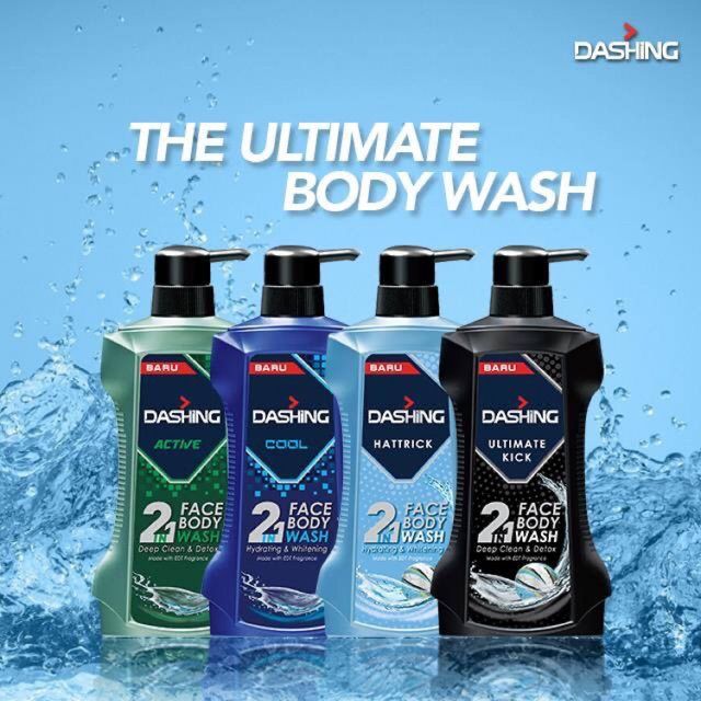 DASHING 2 IN 1 FACE & BODY WASH (700G) 2IN1 COOL ACTIVE HATTRICK ...