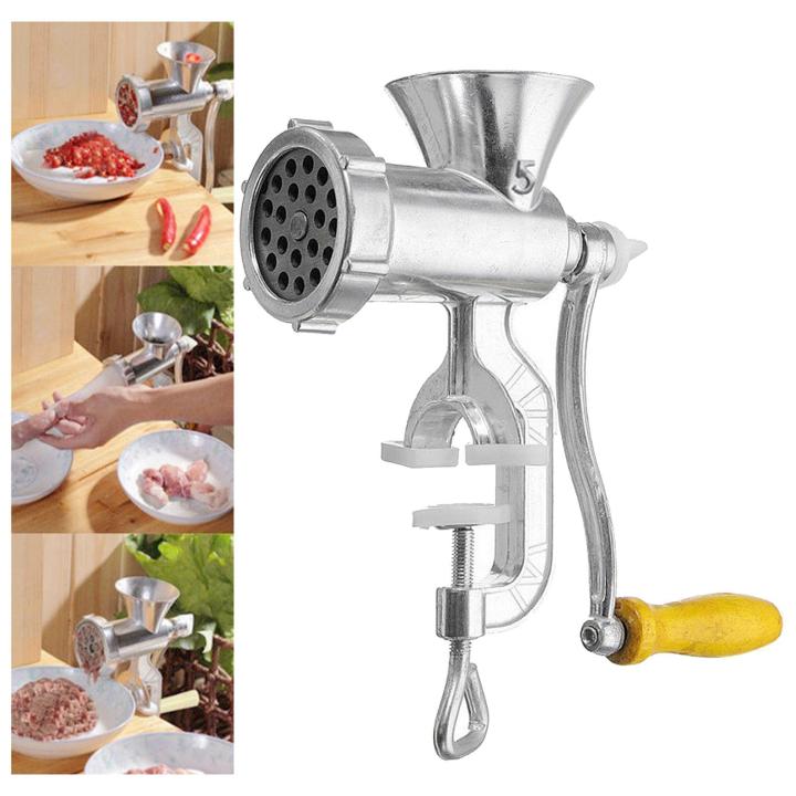 HILABEE Hand Crank Manual Meat Grinder Stainless Steel Blades, Grind ...