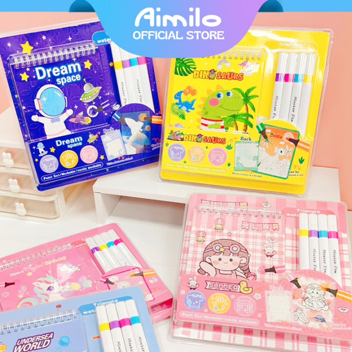 [READY] Aimilo Paint Set Buku Gambar Karakter Anak / Buku Gambar ...