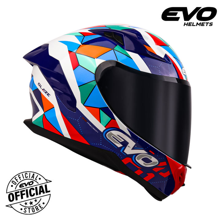 EVO M1-01 Glaze Dual Visor Full Face Helmet with Clear Lens | Lazada PH