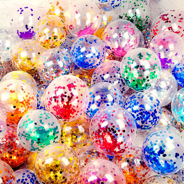 12 inch Confetti Sequins Balloons Wedding Decorations Set At Home ...