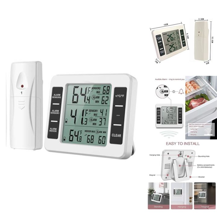 T7 Cfeb Wireless Refrigerator Digital Freezer Temperature Monitor With