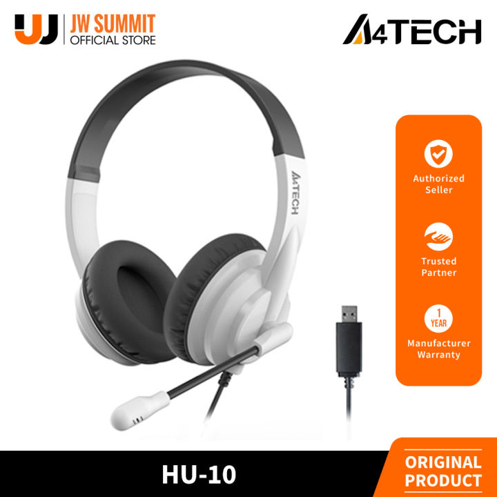 A4Tech HU-10 Rotatable Microphone Boom Light-Weight USB Wired Headset ...