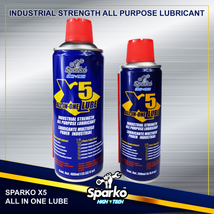 Sparko X5 All In One Lube All Purpose Lubricant Spray 400ML, 200ML ...