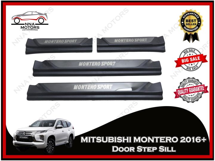 MITSUBISHI MONTERO 2016+ Door sill Protector Door Side Step sill Black ...