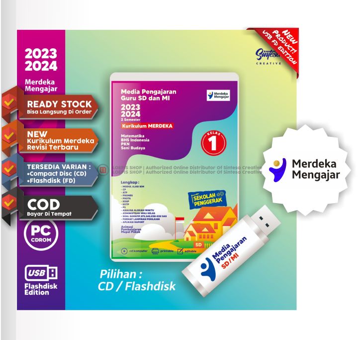 CD/FLASHDISK RPP MODUL AJAR KURIKULUM MERDEKA SD/MI KELAS 1 REVISI TERBARU TA 2023-2024 FULL 2 ...